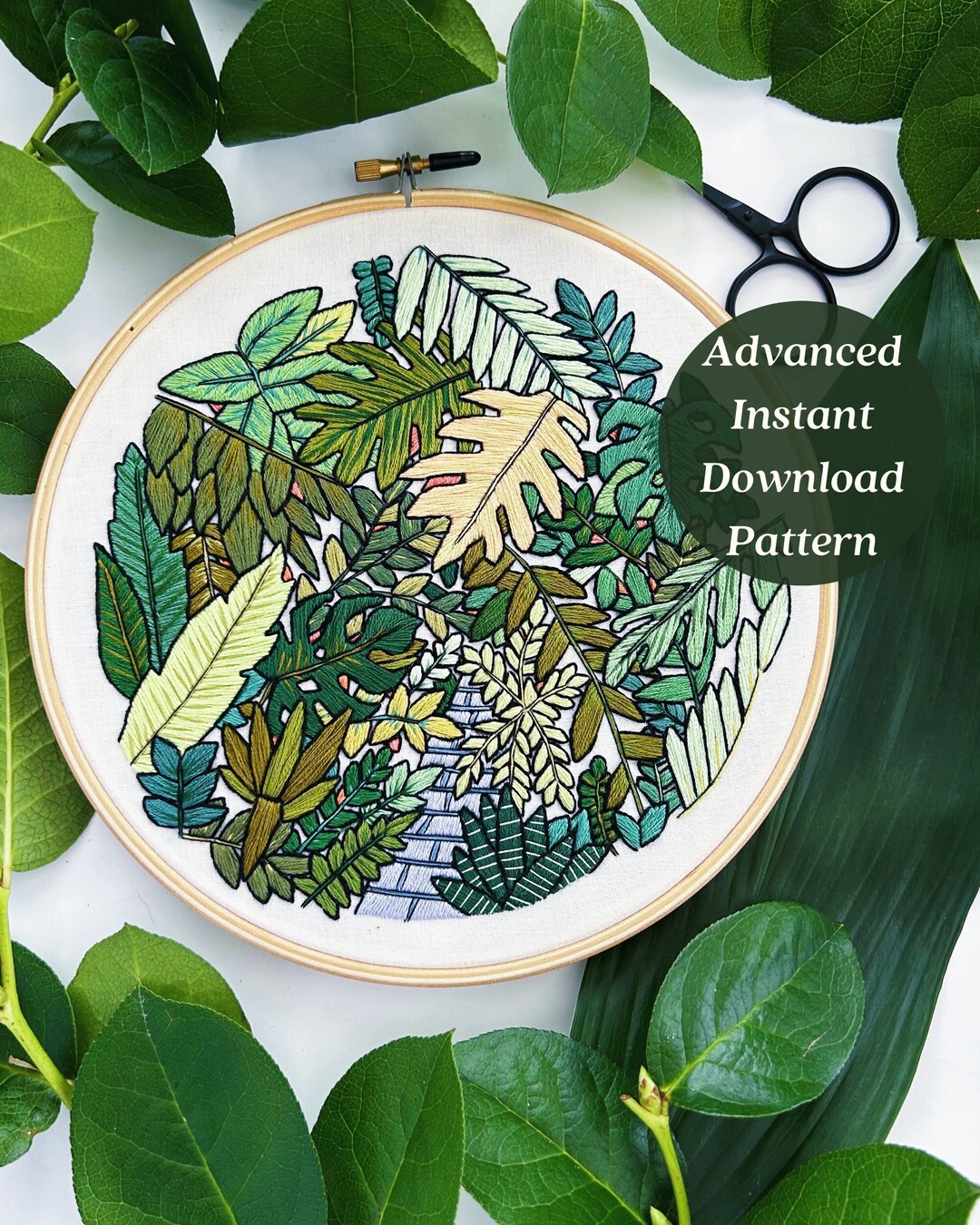 ADVANCED Greenhouse Embroidery Pattern, Hand Embroidery Art, Printable ...