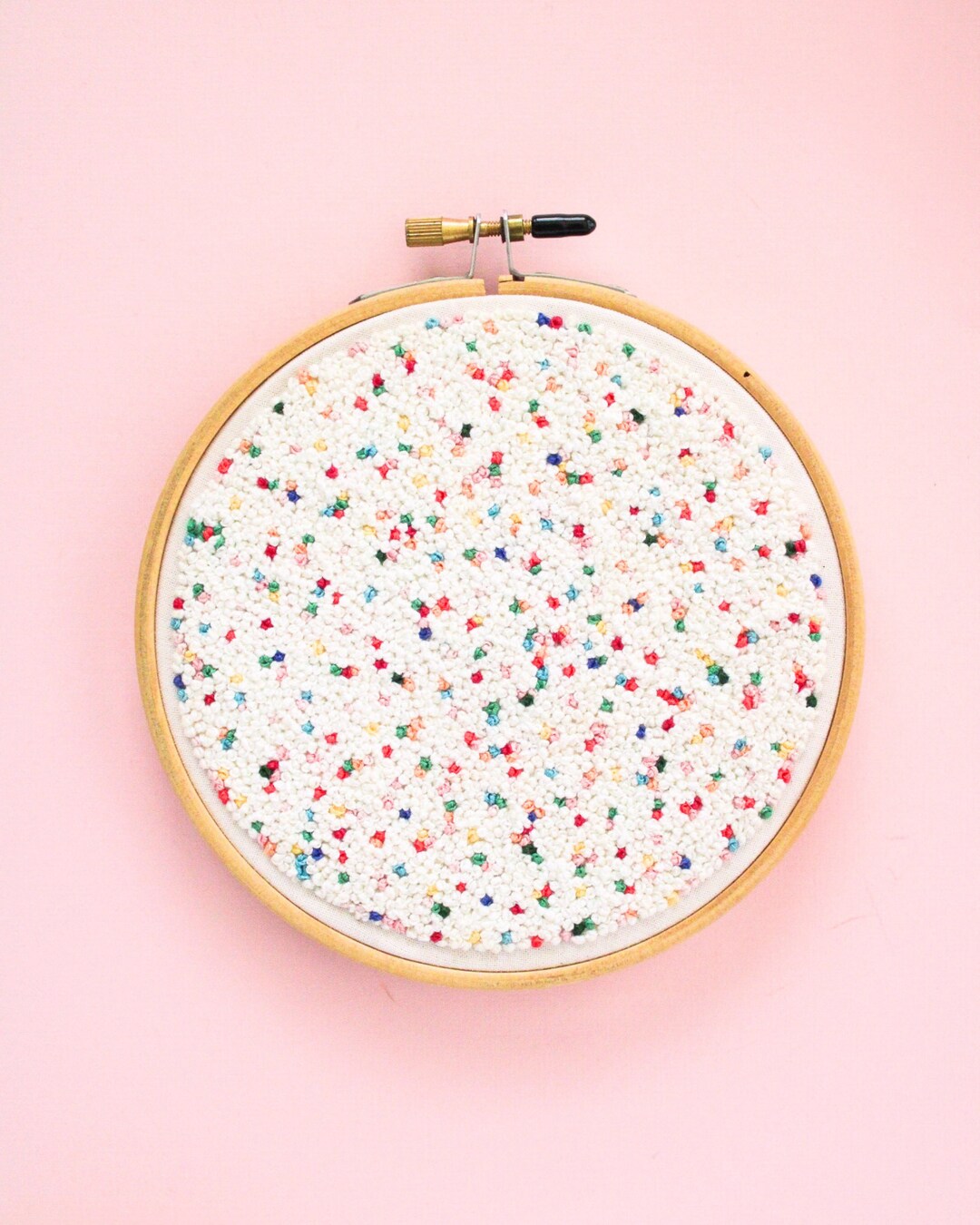 Finished Sprinkles Embroidery, French Knot Embroidery, Finished Artwork ...