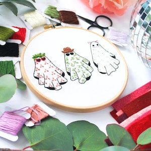 Ghost Embroidery Pattern, Ghost Hand Embroidery, Beginner Friendly ...