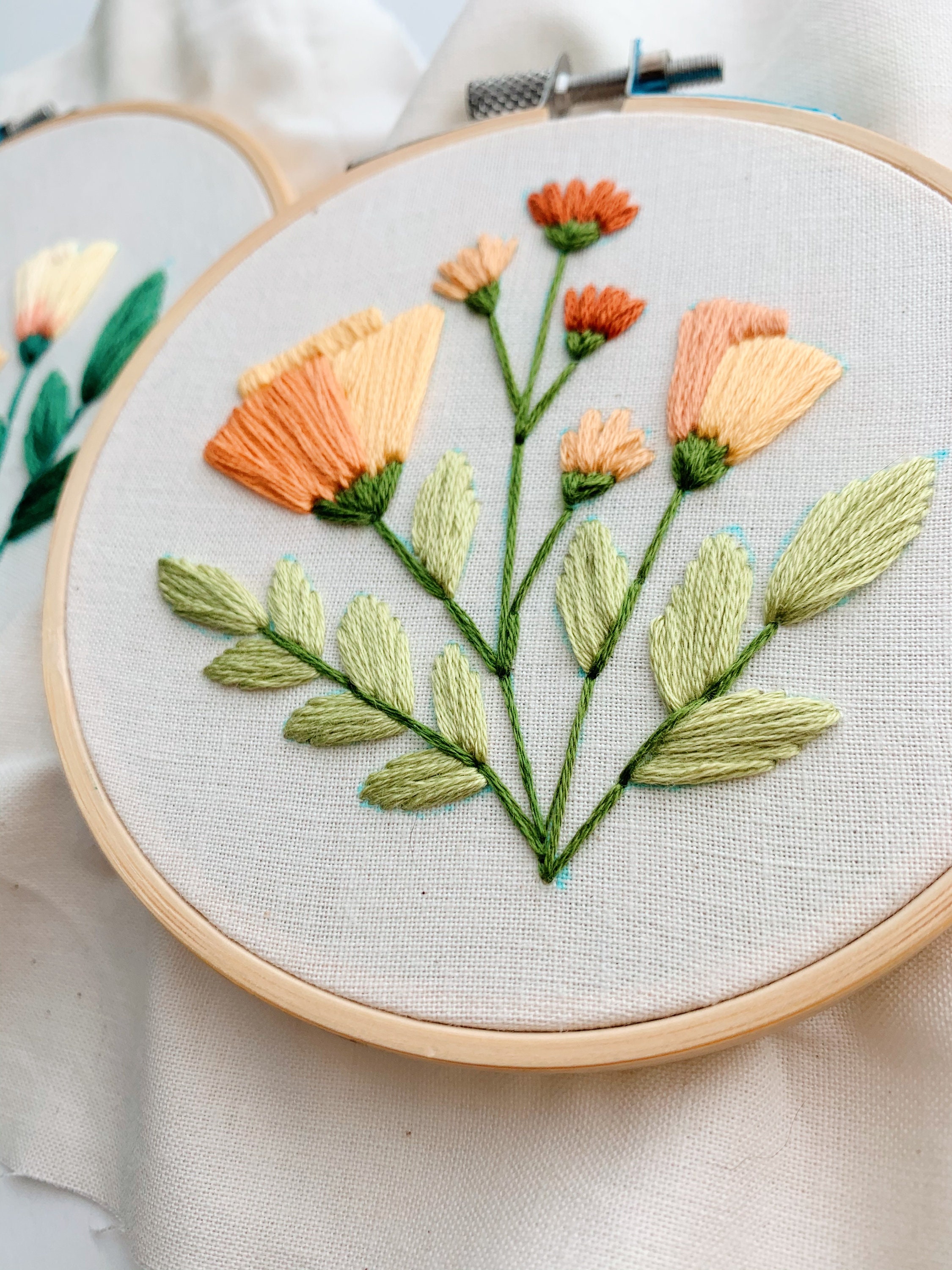 Tulip Embroidery Pattern Embroidery PDF Beginner Craft | Etsy