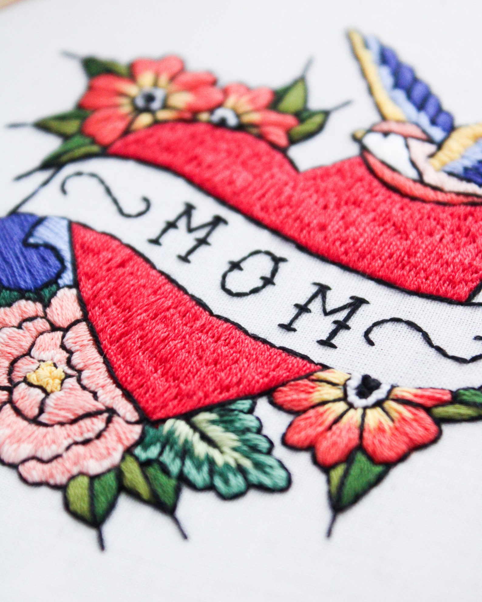 Mom Tattoo Embroidery Pattern, Mother's Day Embroidery Design, Mom ...