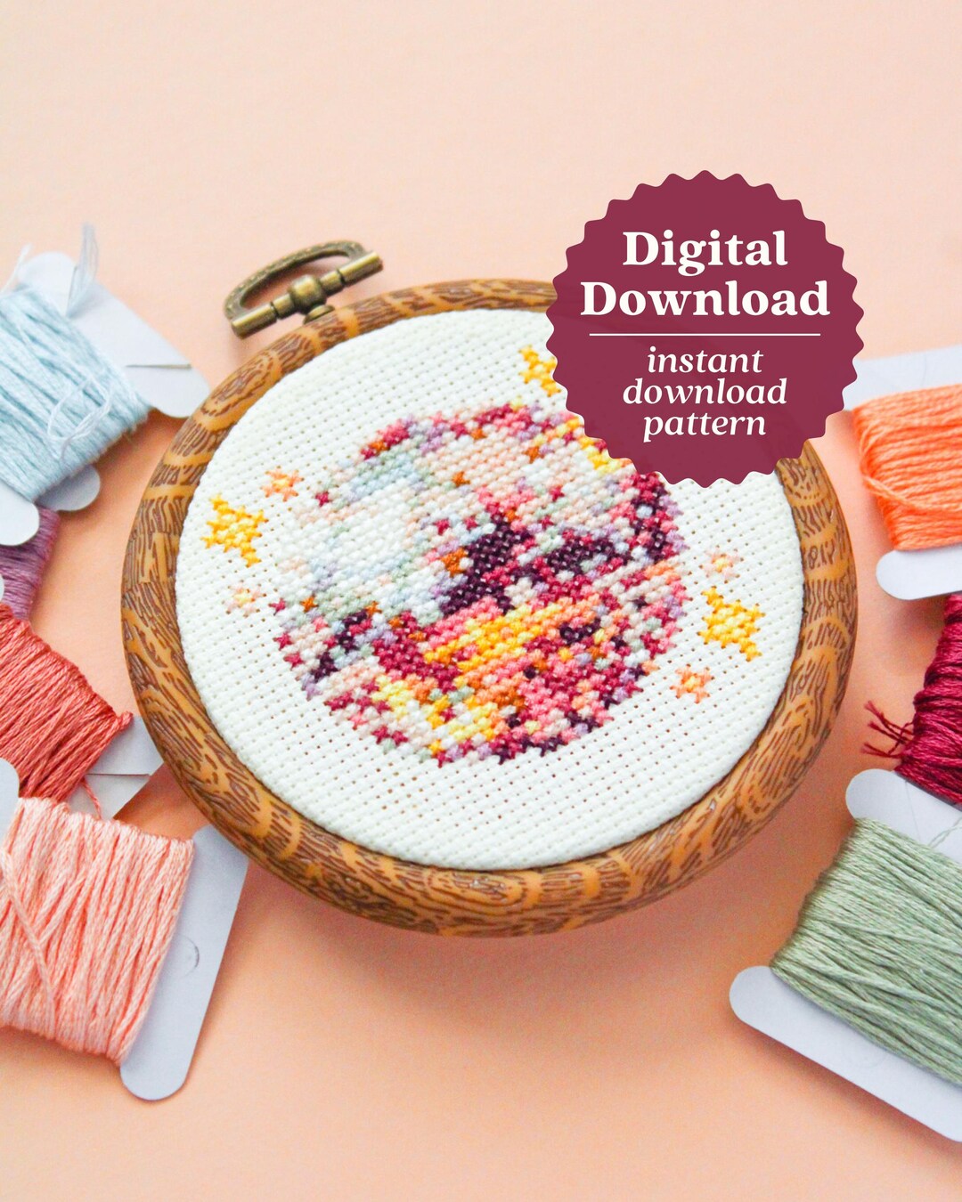 Disco Ball Cross Stitch Pattern, Mini Xstitch, New Year Project, Disco ...
