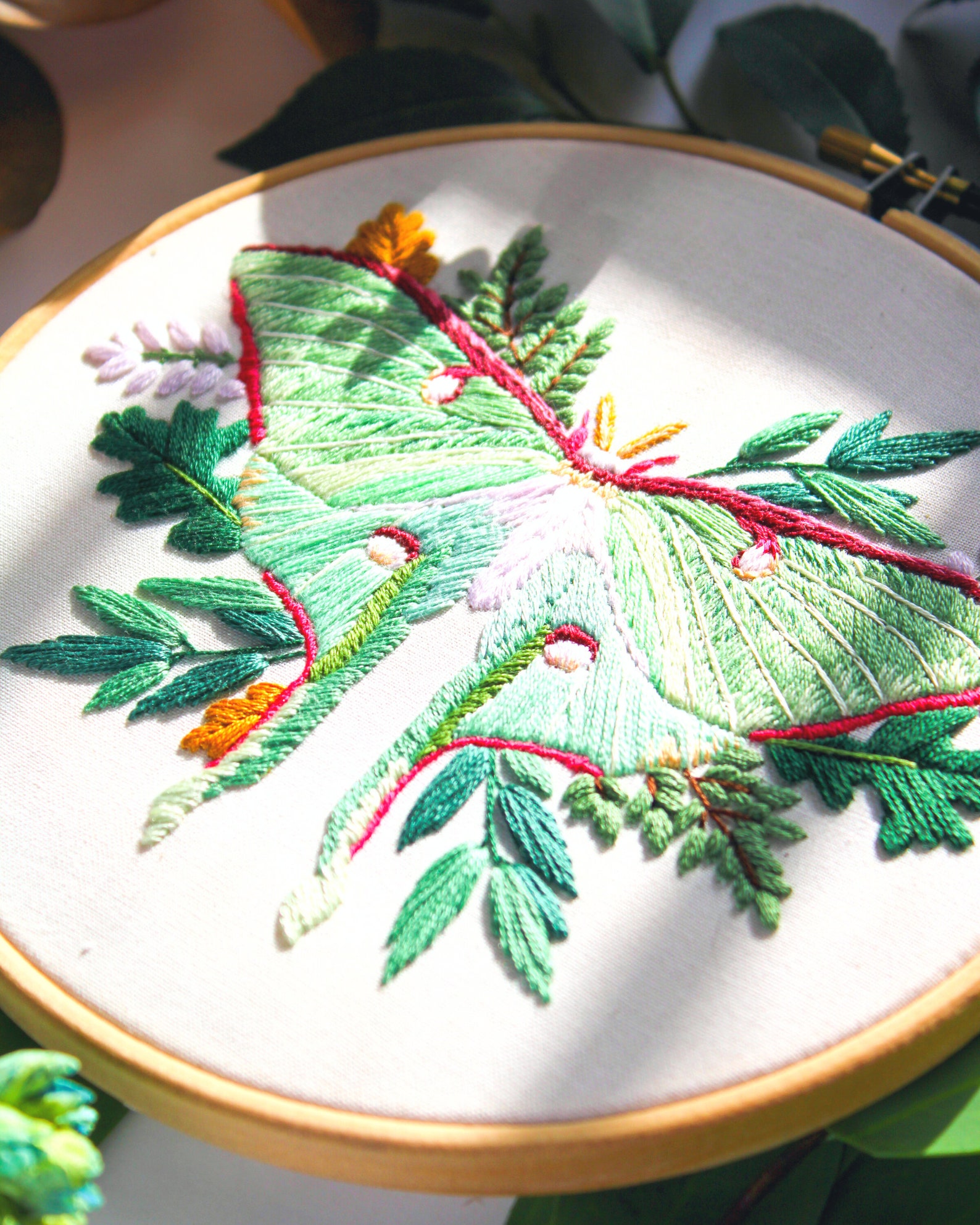 Luna Moth Embroidery Pattern, Printable PDF Embroidery, Luna Moth ...