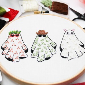 Ghost Embroidery Pattern, Ghost Hand Embroidery, Beginner Friendly ...