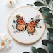 Monarch Embroidery Pattern, Hand Embroidery, Botanical Embroidery ...