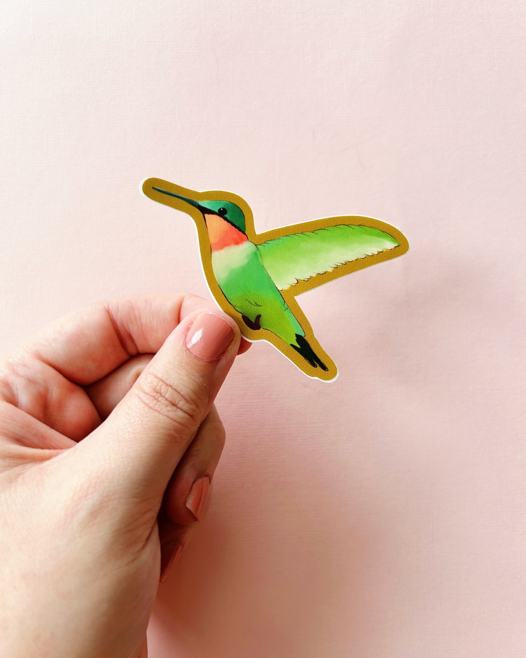 Hummingbird Sticker, Waterproof Sticker, Waterbottle Sticker, Bird ...