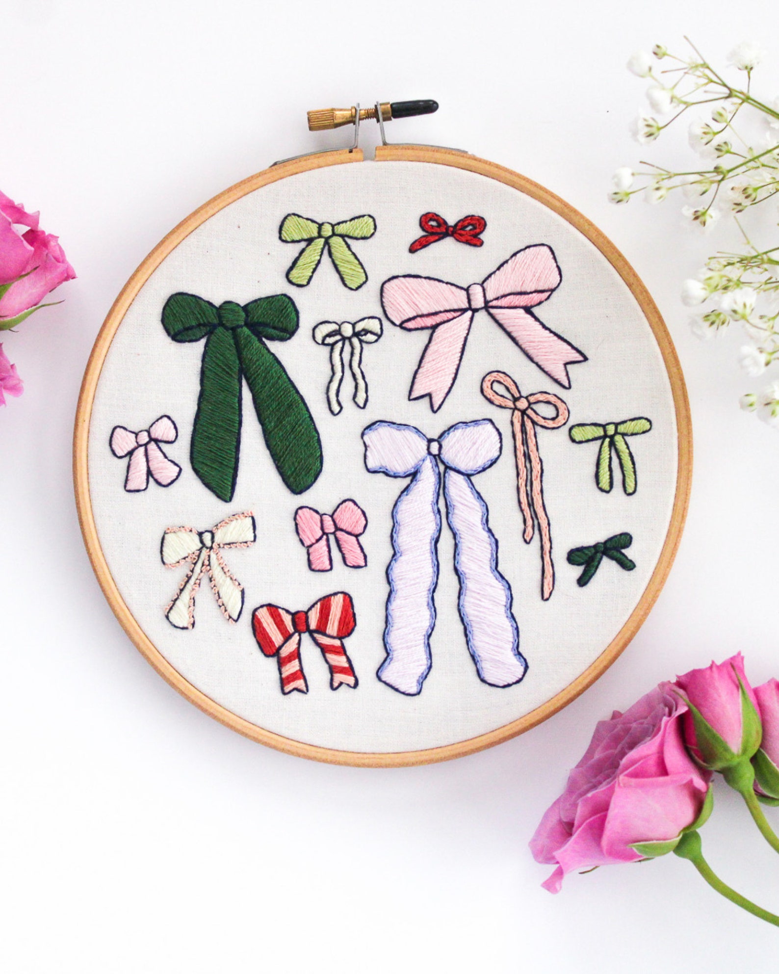 Ribbons & Bows Embroidery Pattern, PDF Hand Embroidery, Ribbon Crafts ...