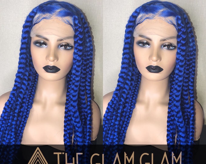 BLUE MATRIX Hand Braided Lace Front Wig 2430 - Etsy