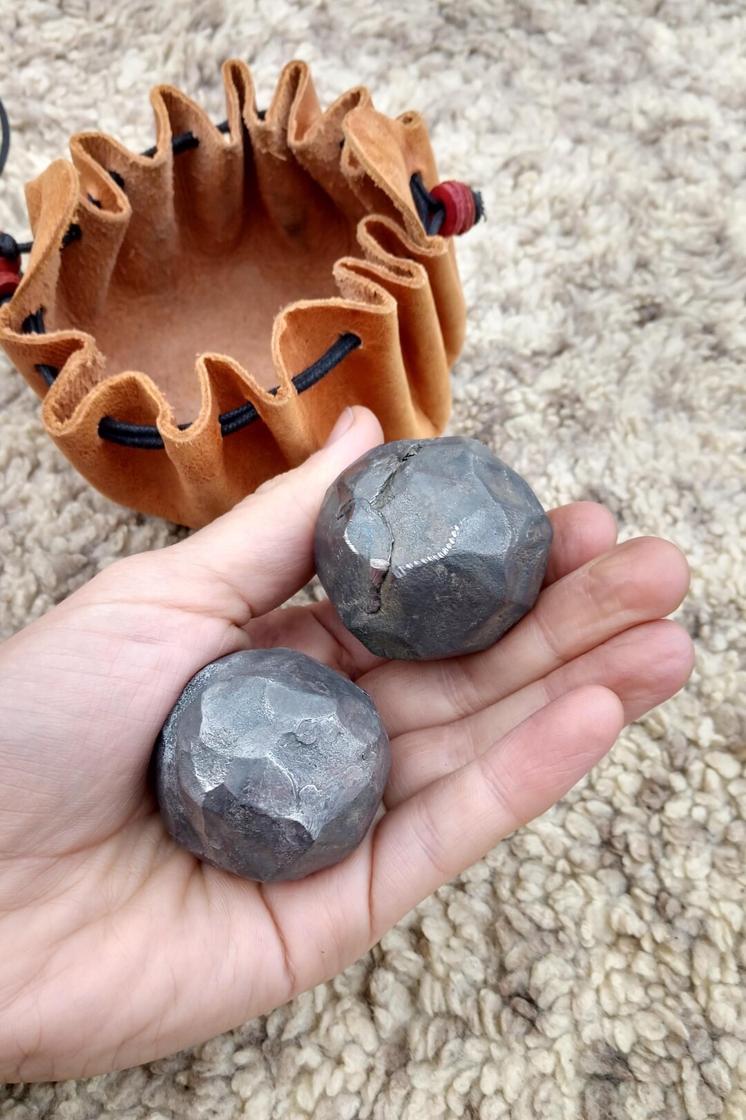 Titanium Finger Massage Balls in Leather Pouch | One Pair Health ...
