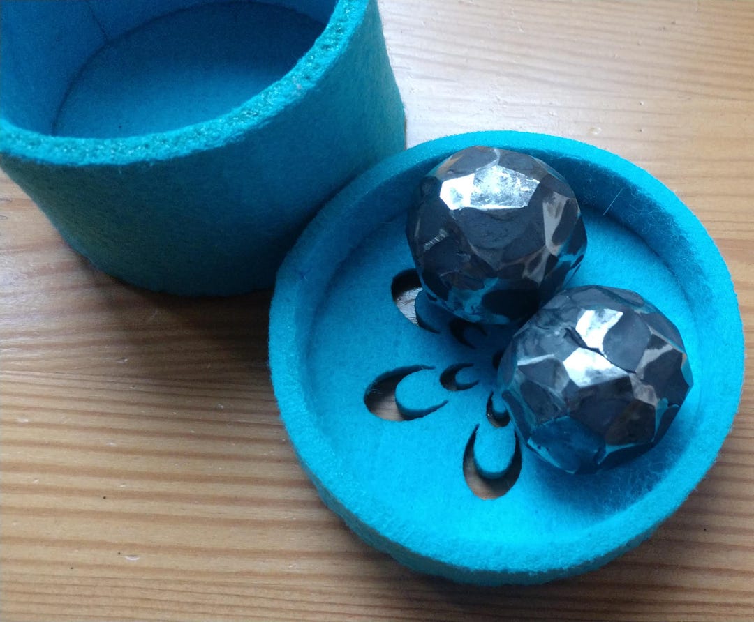 Meditation Balls in Felt Box One Pair Health Spheres Forged Stainless ...