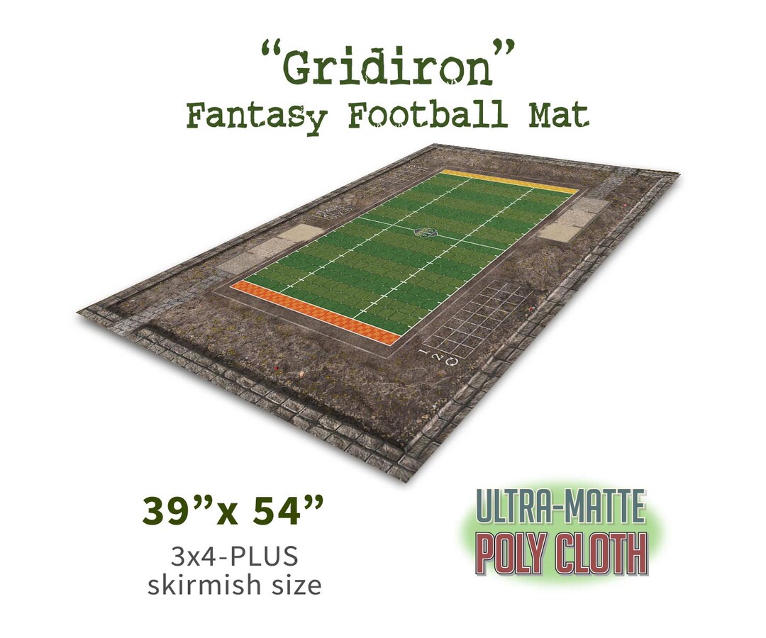 Gridiron - Printed Game Mat for Miniature Fantasy Football - Regulation ...