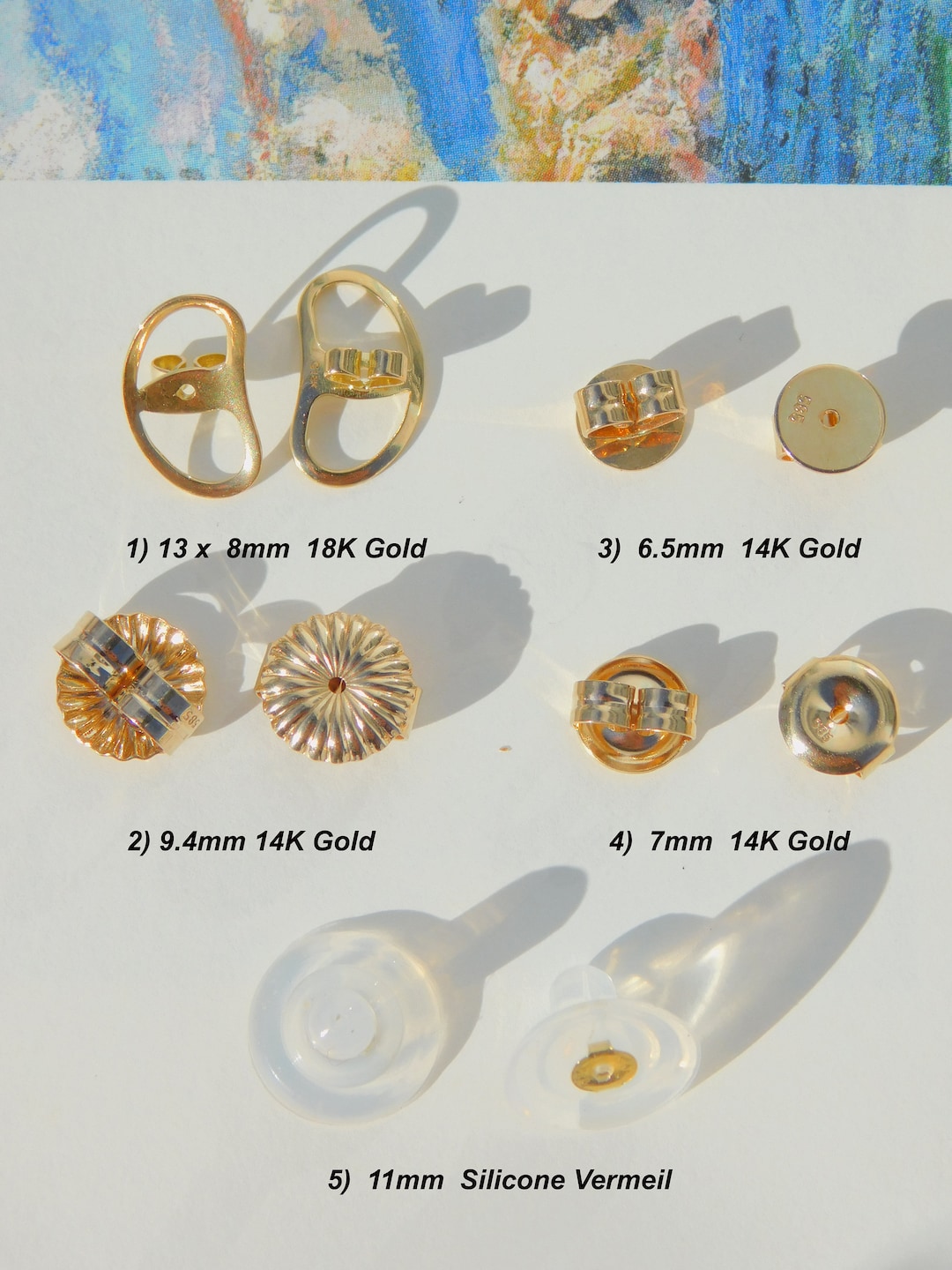 Solid 14K 18K Yellow Gold Backs | Large Backs | Safety Butterfly ...