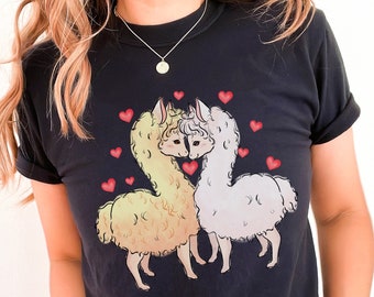 Cute Llama Retro T Shirt - Etsy