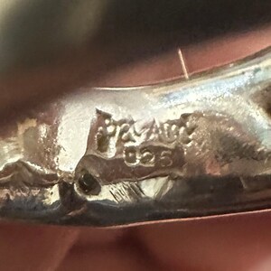 Vintage Sterling Silver Electroform Modernist Ring Signed Bat Ami Size ...