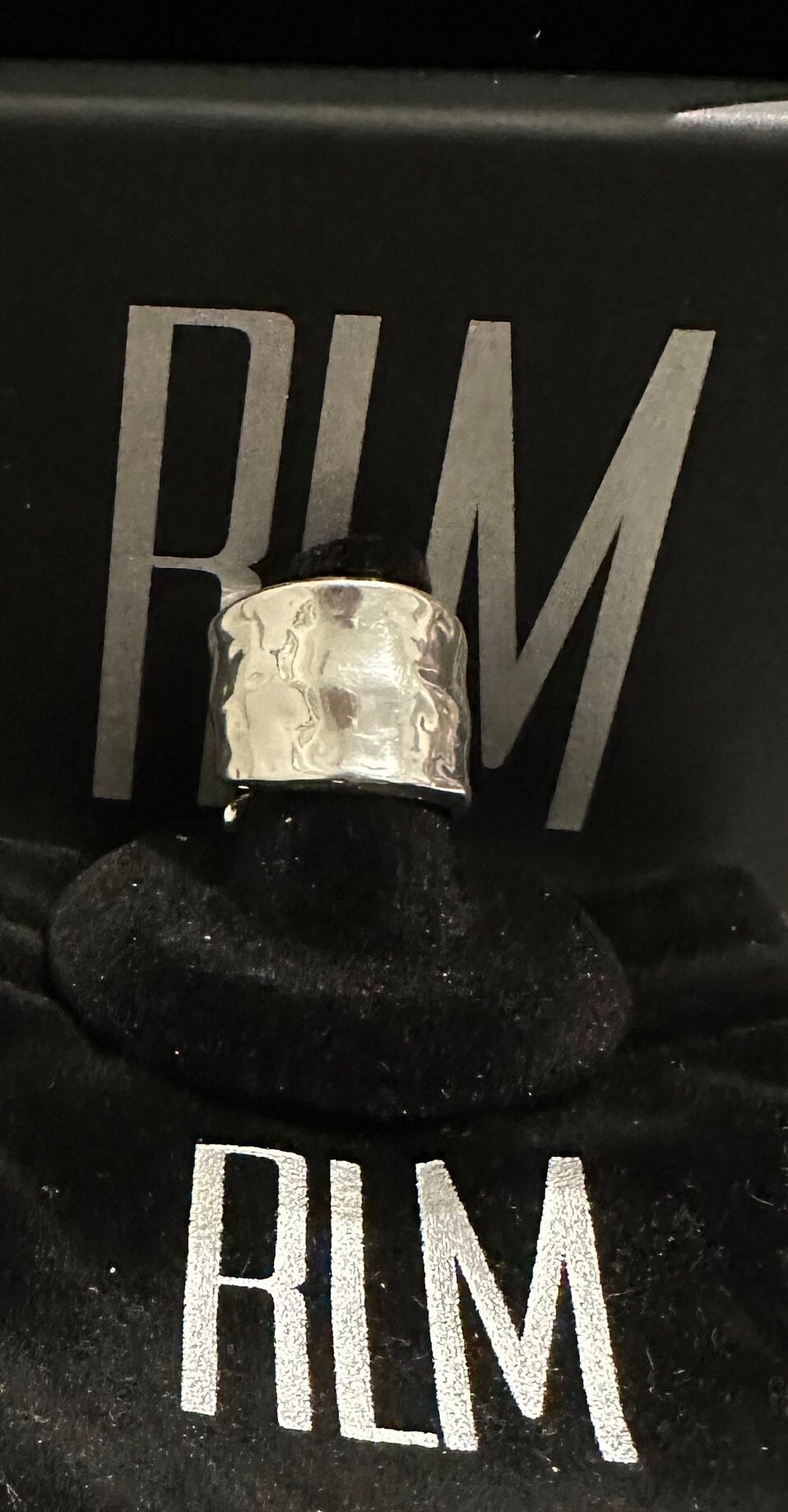 Vintage RLM robert Lee Morris Studio White Bronze Modernistic Coil Ring ...