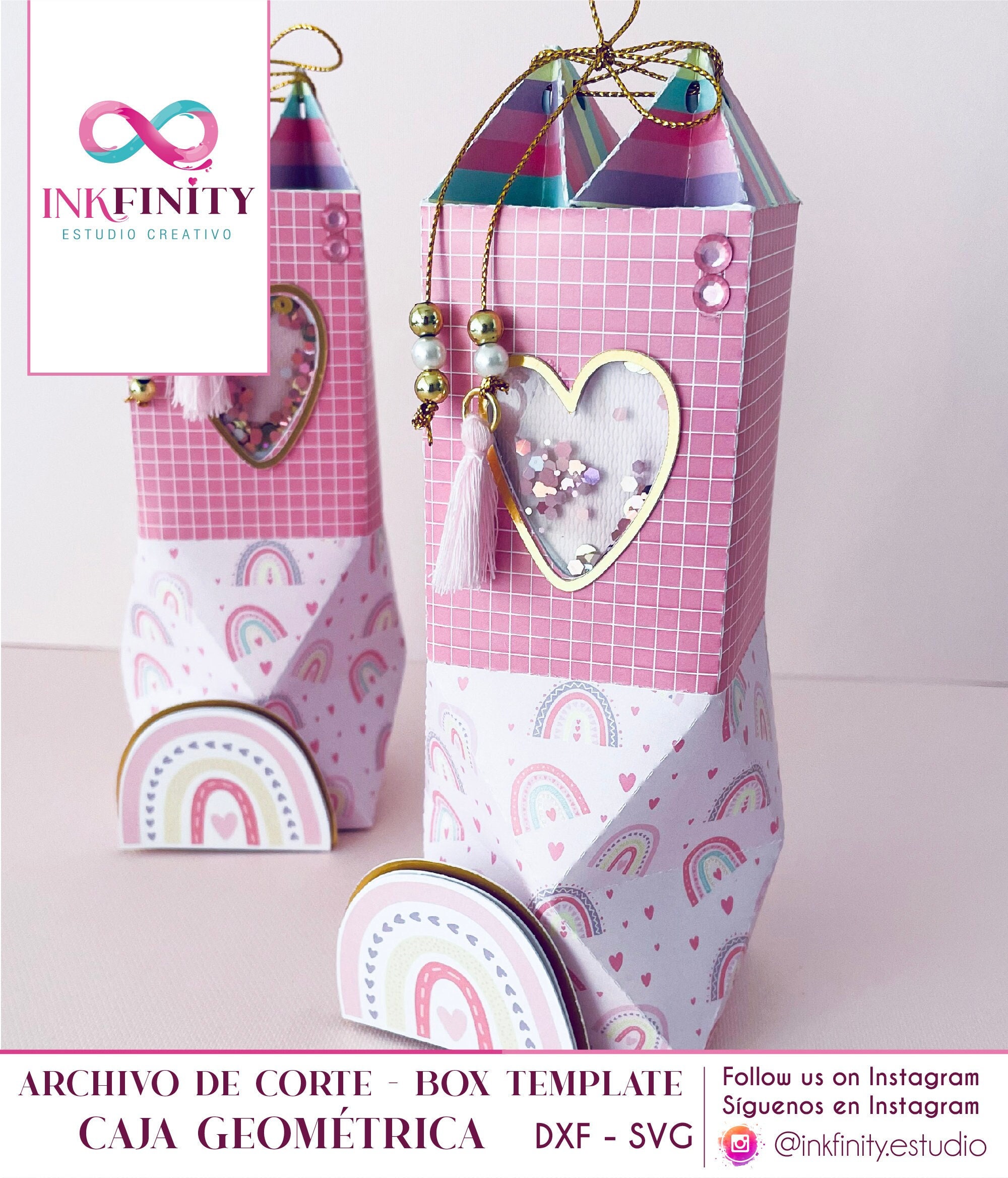 Geometric Box Cutting File DXF and SVG Files for Cameo and Cricut - Etsy