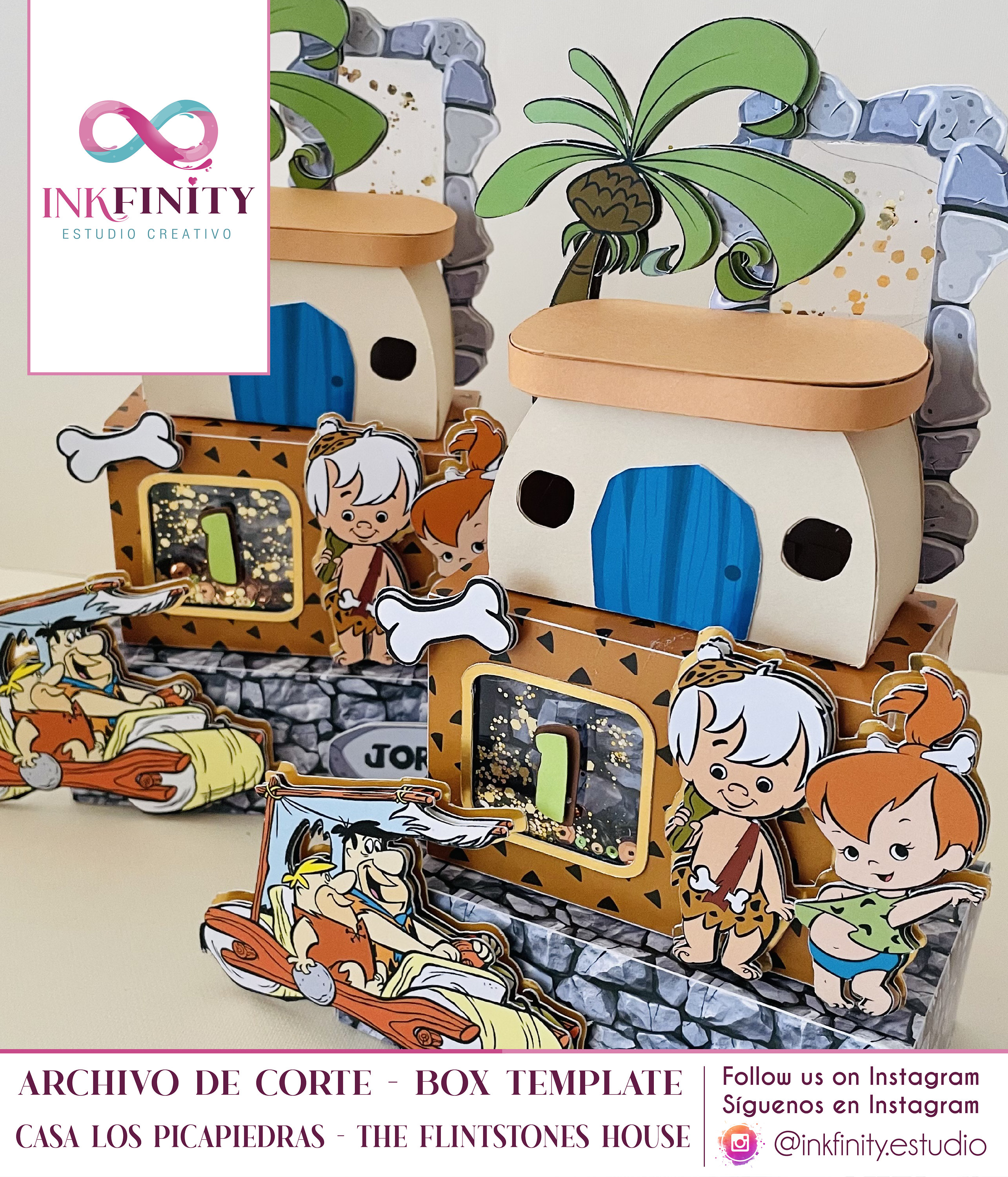 The Flintstones House Box Cutting File - Archivo De Corte Casa Los ...