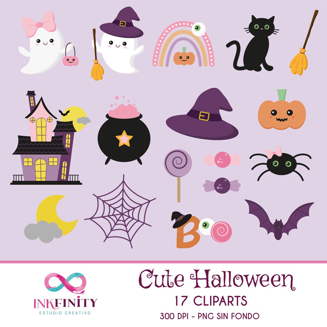 Cute Halloween Cliparts PNG - Etsy