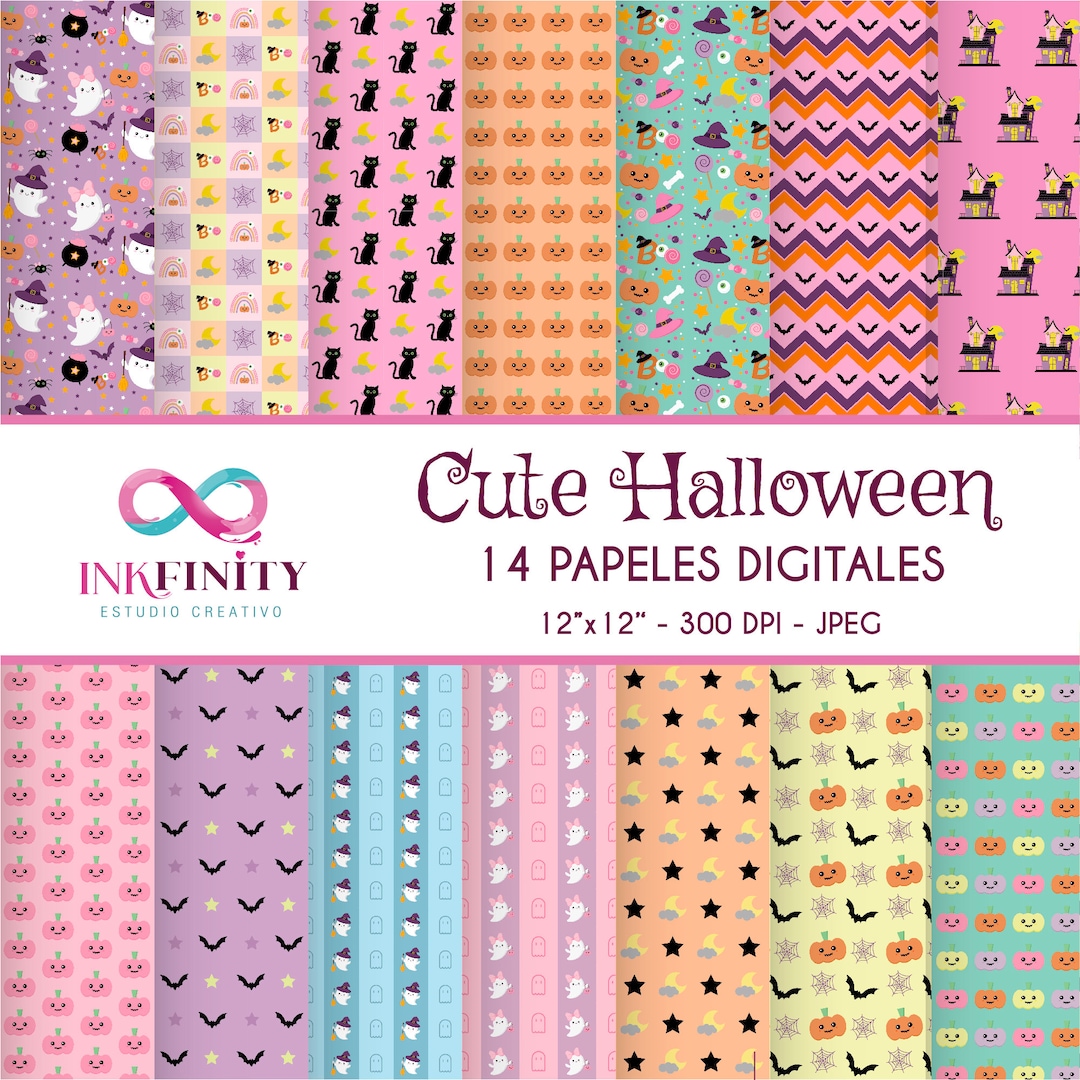 Cute Halloween Digital Papers - Cute Halloween Digital Papers ...