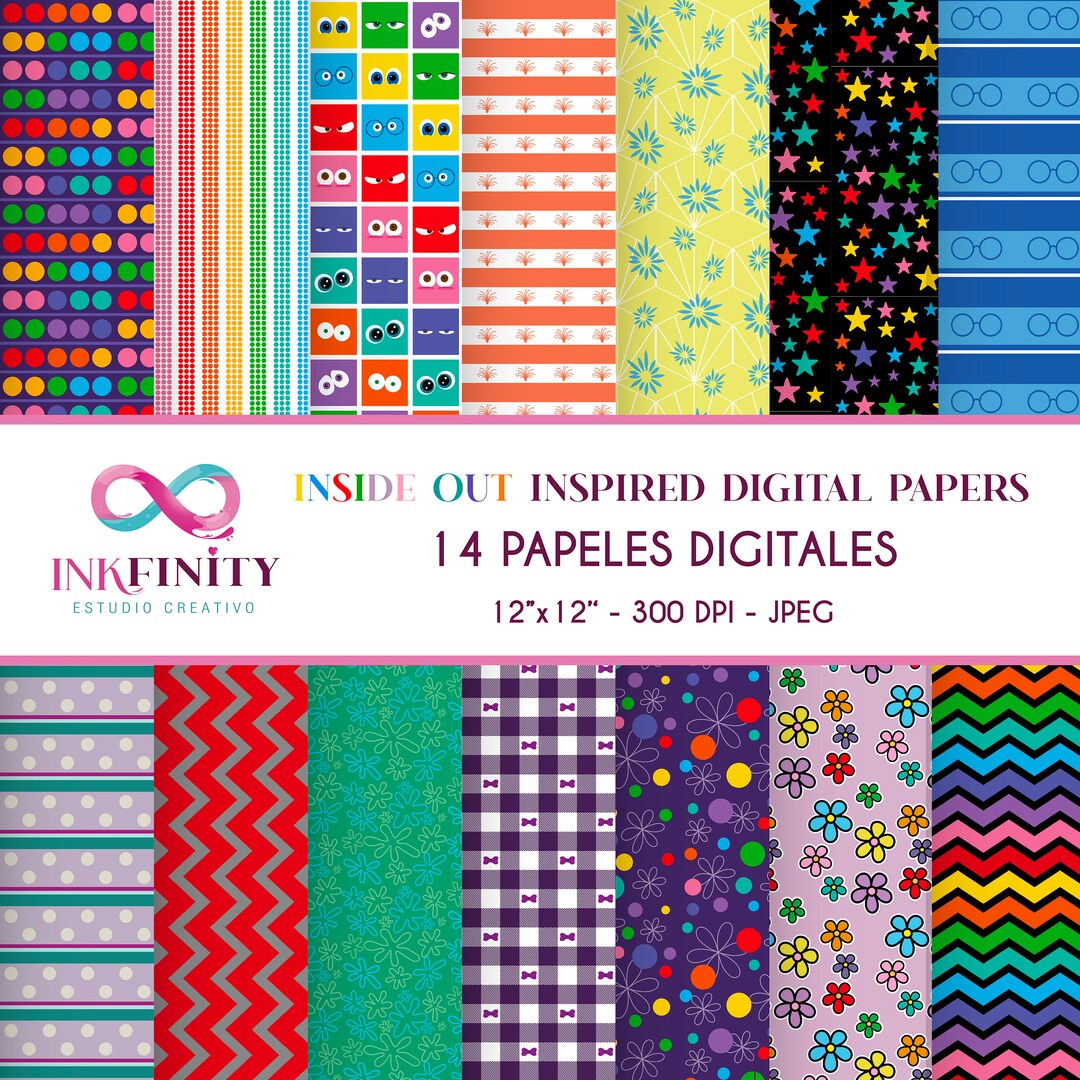 Papeles Digitales inspirados en Intensamente - Inside Out Inspired ...