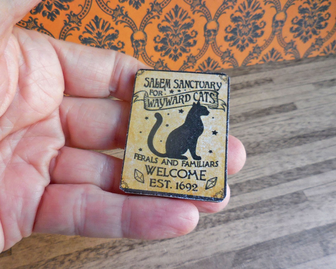 Halloween Salem Sanctuary for Cats ~ Dollhouse Miniatures - Etsy