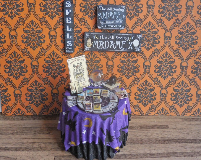 Halloween Fortune Teller Table ~ Dollhouse Minatures - Etsy