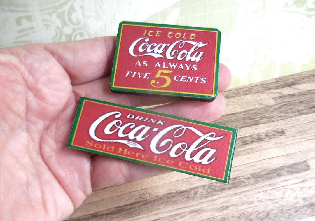 Red Coke Signs ~ Vintage Style ~ Dollhouse Miniature - Etsy