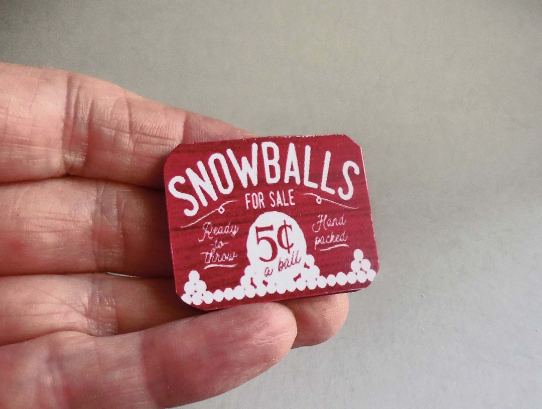 Snowballs for Sale Wood Sign ~ Christmas ~ Dollhouse Miniature - Etsy
