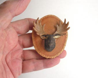 Doll House Moose Head on Plaque Trophy 1:12th Scale Miniature for ...