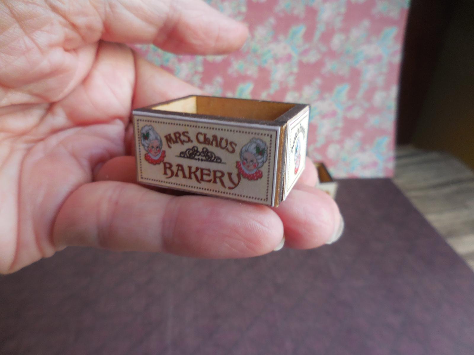 Christmas Crates ~ Mrs Claus Sweet Treats ~ Dollhouse Miniature ~ Wood ...