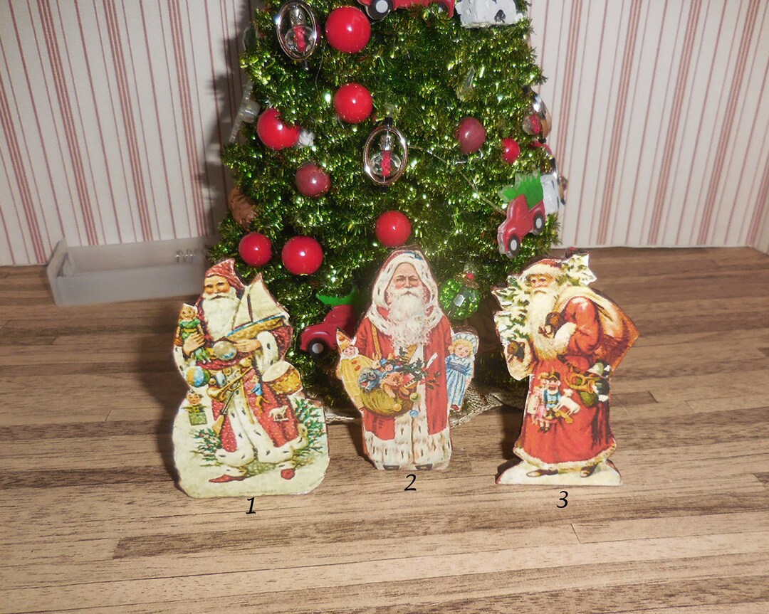 Santa Christmas Dummy Boards ~ Dollhouse Miniatures ~ Vintage Images - Etsy