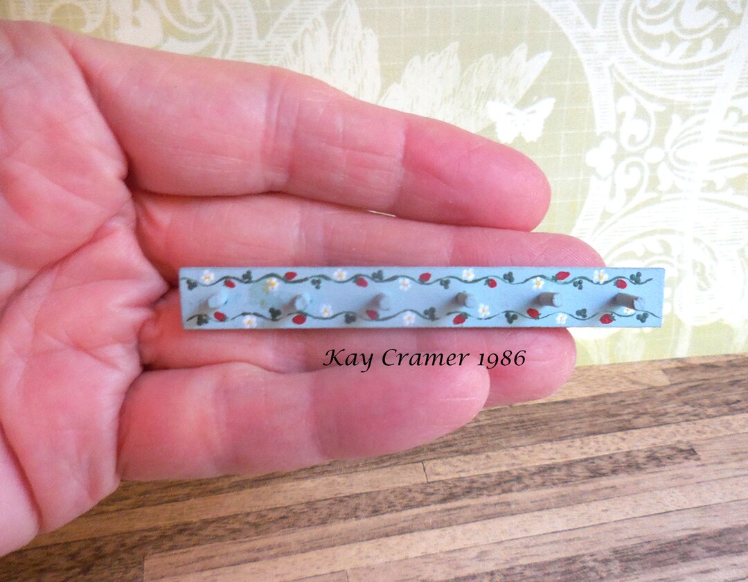 Blue 6 Peg Wall Rack Kay Cramer Dollhouse Miniature - Etsy