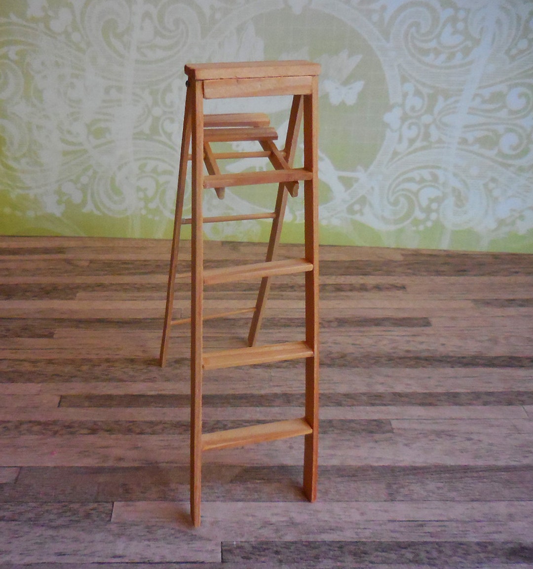 Handmade Wood Folding Ladder ~ Dollhouse Miniature - Etsy