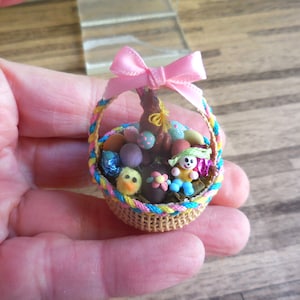 Dollhouse Miniatures Easter Baskets, Small and Large, Grapevine Wreath, Wheel Barrow Tulips - Etsy