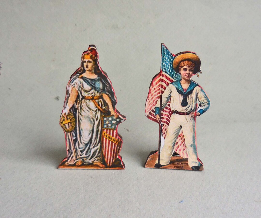 4th of July ~ Lady Liberty, Sailor ~ Dummy Boards ~ Dollhouse Miniature ...