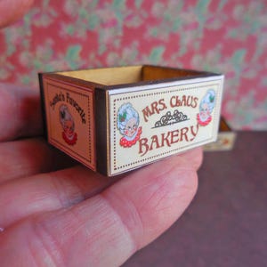 Christmas Crates ~ Mrs Claus Sweet Treats ~ Dollhouse Miniature ~ Wood ...