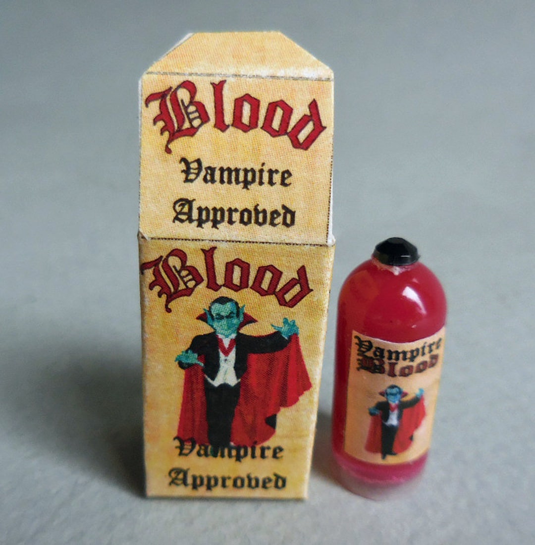 Halloween Vampire Blood Set ~ Dollhouse Miniature - Etsy