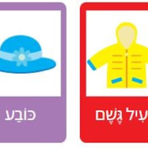 Clothing Unit in Hebrew, עברית, Digital Files in Hebrew, Resources in ...