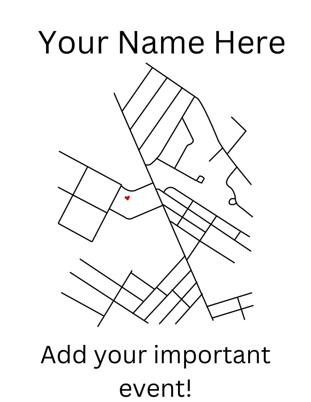 Customizable Map of Memorable Place - First Apartment, Wedding Venue ...