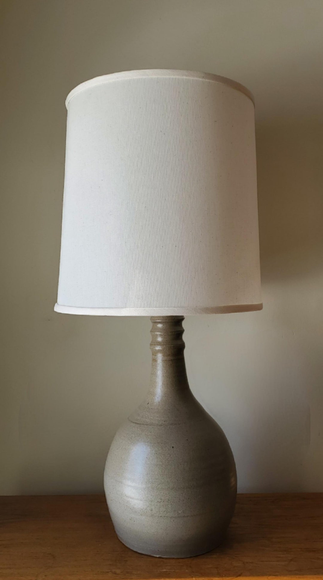 Ceramic Table Lamp | Rib Top Bottle | Fieldmouse | 2C - Etsy