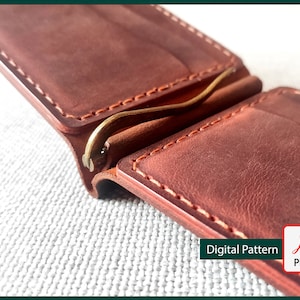 Leather Money Clip Wallet Pattern: PDF Printable With Card Slots (A4 ...