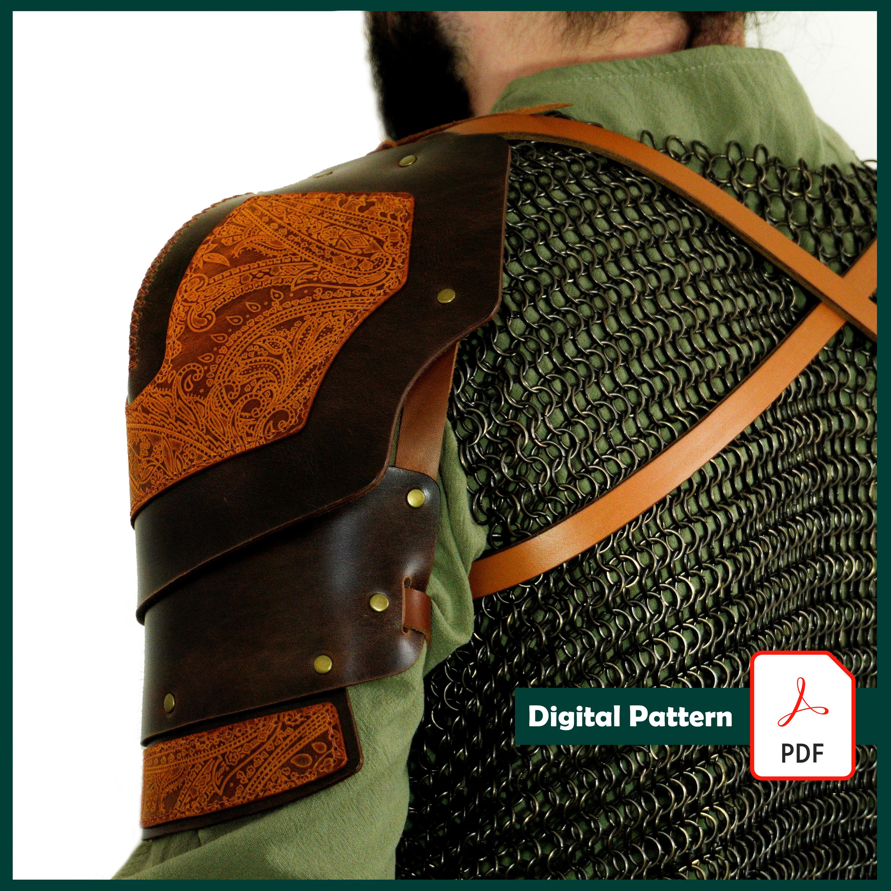 Leather Pauldrons Pattern: DIY Medieval Armor Shoulder Pads (PDF) - Etsy