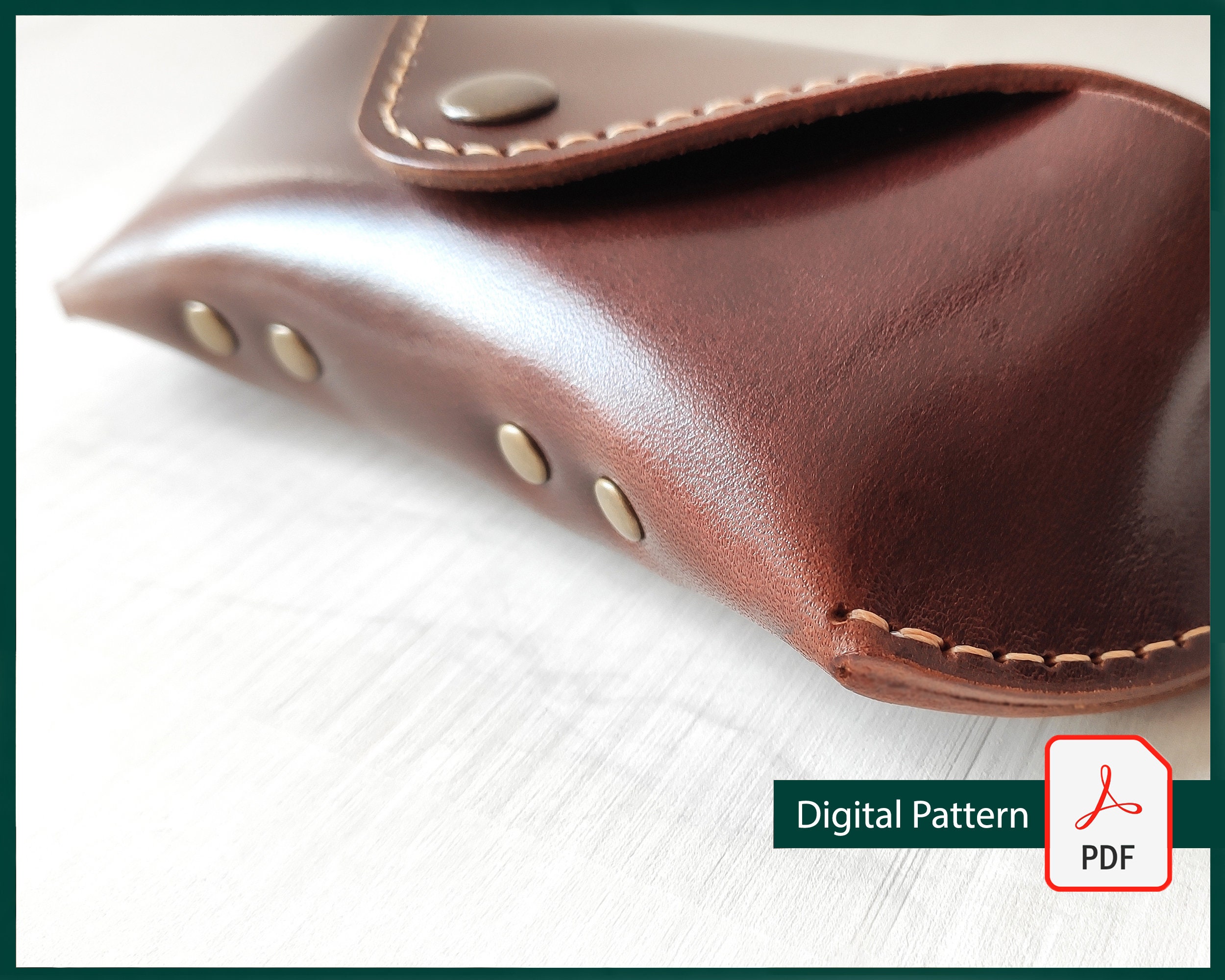 DIY Leather Sunglasses Case Pattern: Handmade Eyeglasses Holder ...