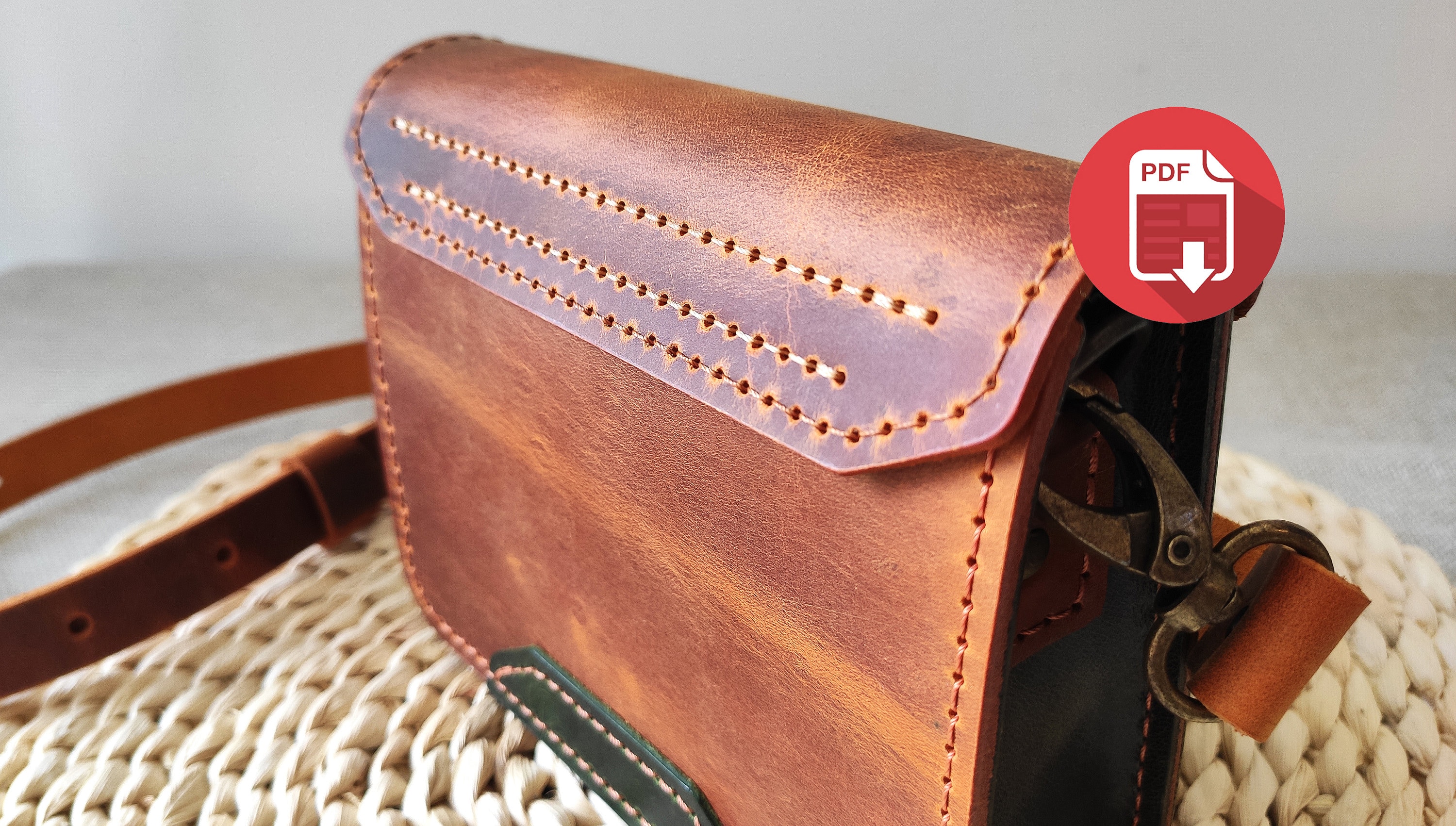 Small Leather Bag Pattern Shoulder Bag Digital Download - Etsy