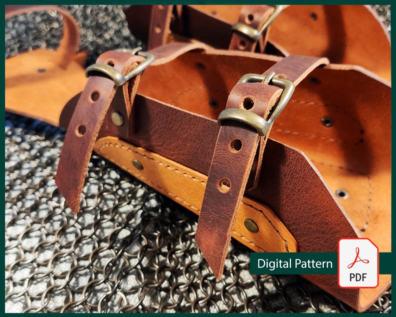 Leather Bracers Pattern: Medieval Armor, LARP Cosplay (PDF Pattern) - Etsy