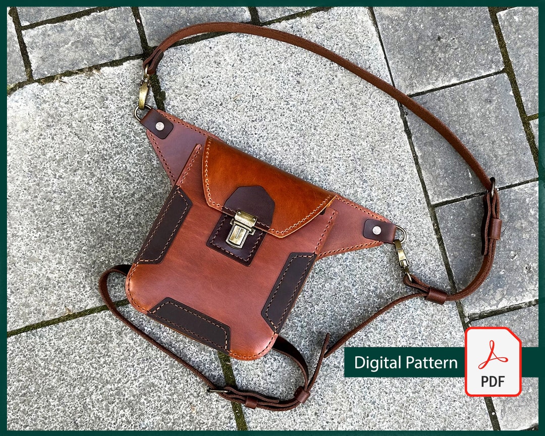 DIY Biker Leg Bag Leather Pattern: Hip Bag PDF (digital Download) - Etsy