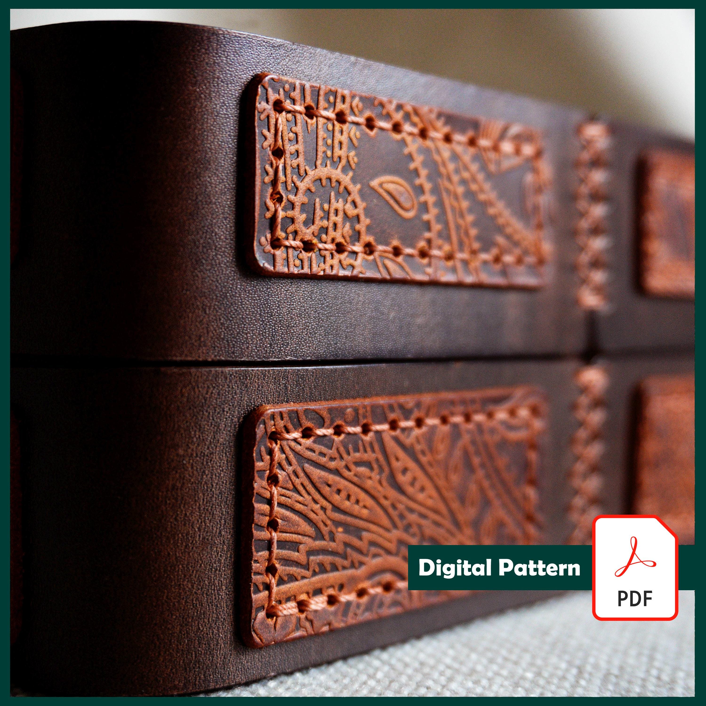 DIY Tooled Leather Jewelry Box Pattern: Rectangular Template (digital ...