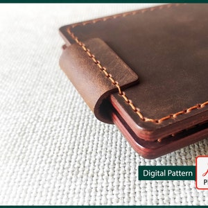 Leather Money Clip Wallet Pattern: PDF Printable With Card Slots (A4 ...