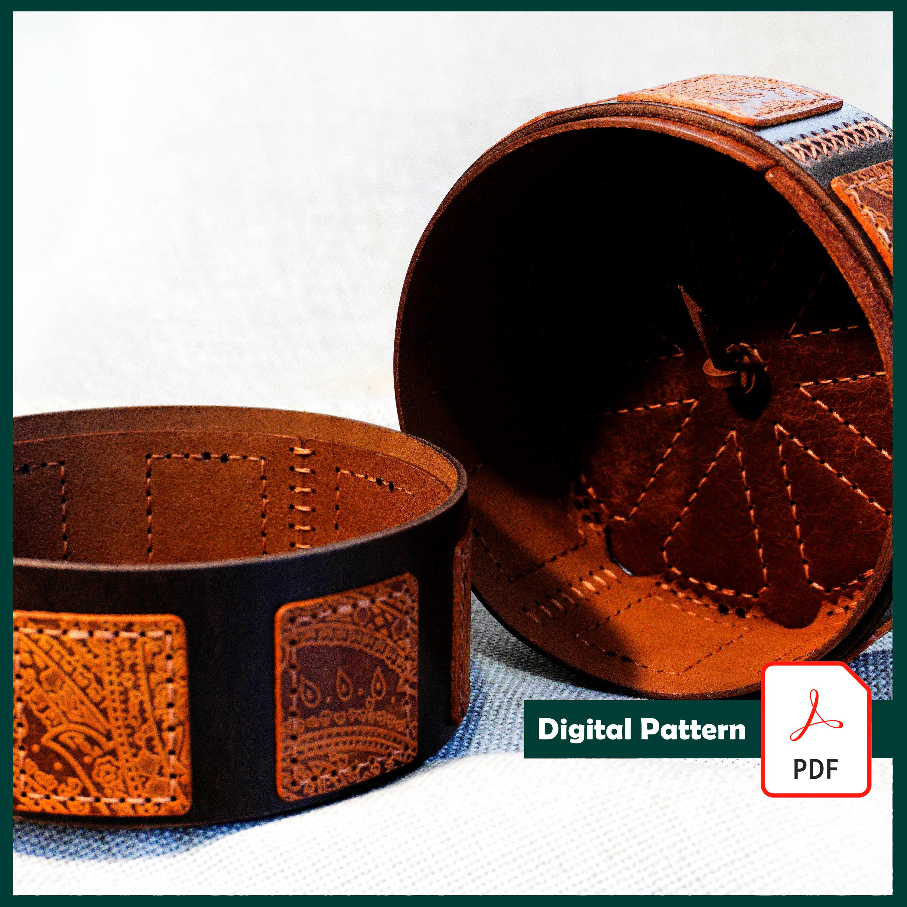 Leather Box Pattern: DIY Storage Container, Step-by-step Video (PDF ...