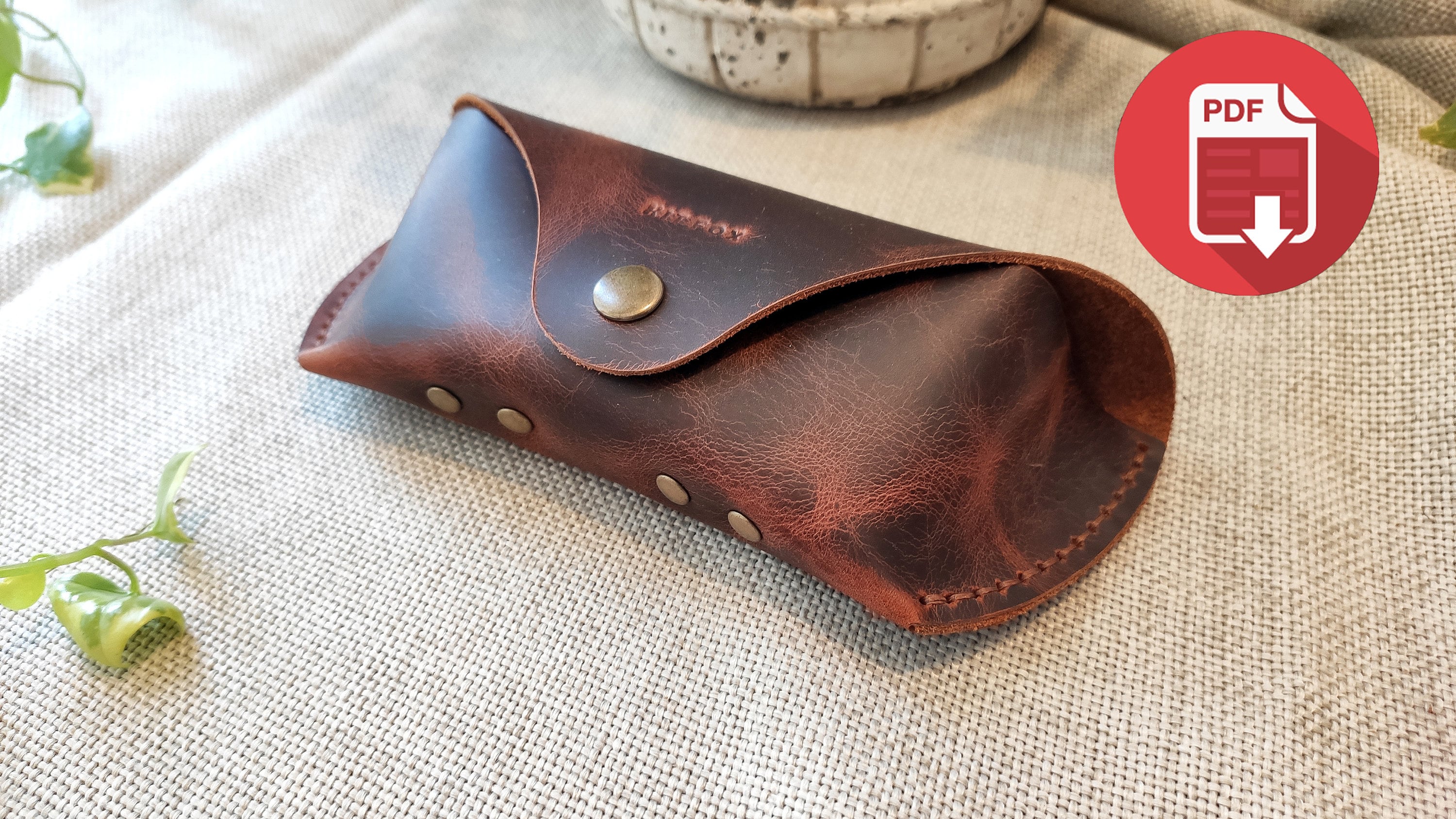 Glasses Case Pattern PDF Printable DIY Leather Case for - Etsy